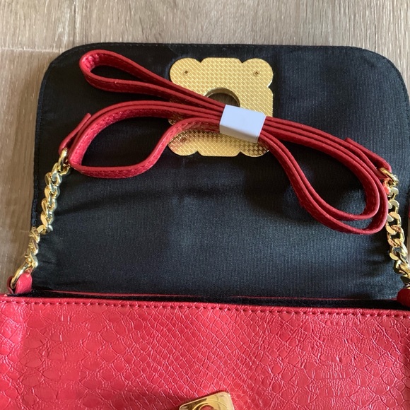 bebe | Bags | Bebe Marjie Crossbody Purse Clutch Red | Poshmark